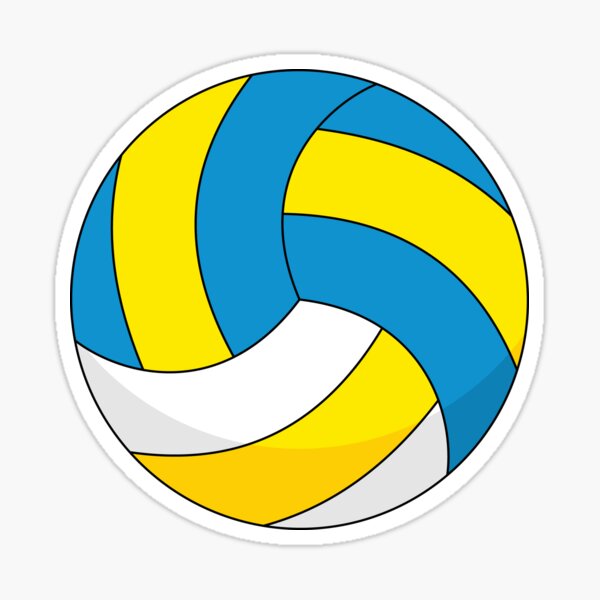 "Cartoon Volleyball Ball" Sticker for Sale by BirdAtWork | Redbubble