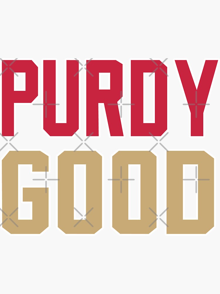"Purdy Good (red and gold)" Sticker for Sale by sarascoprox | Redbubble