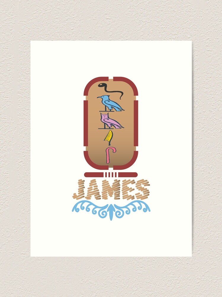 "JAMES-American names in hieroglyphic letters-James, name in a ...