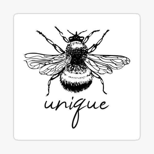"Bee Unique" Sticker for Sale by shody87 | Redbubble