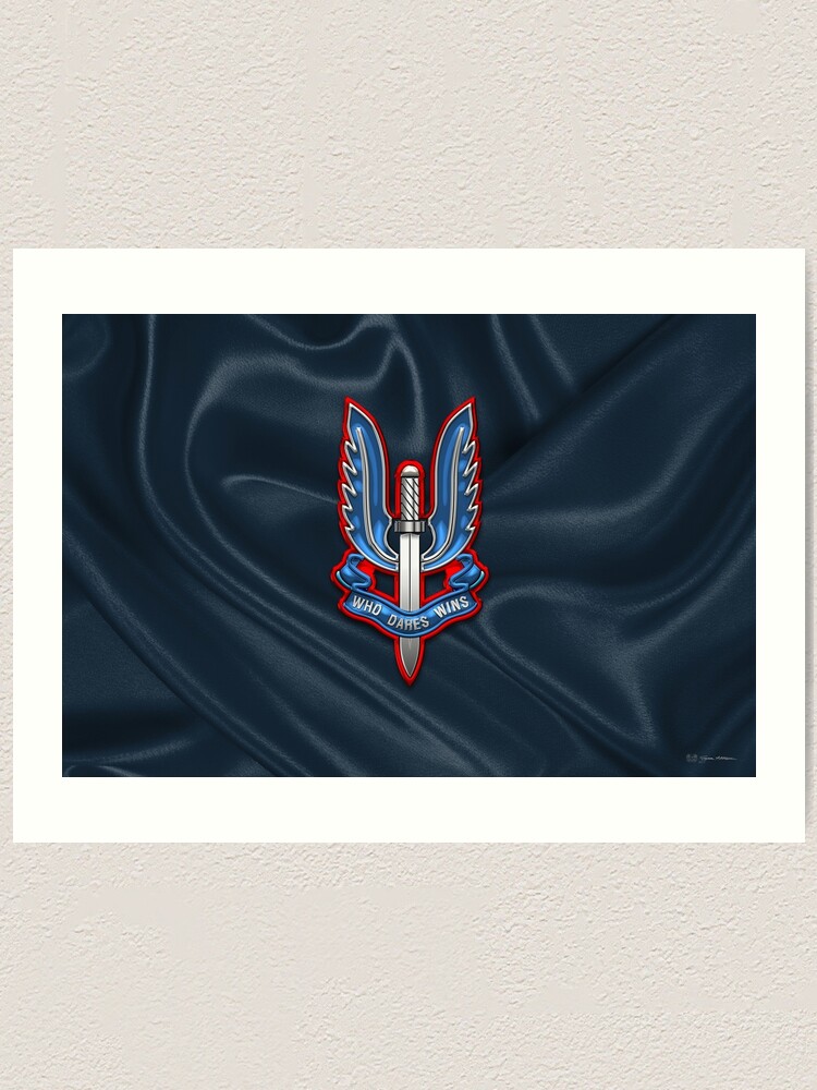 "Special Air Service - SAS Insignia over Unit Flag" Art Print by ...