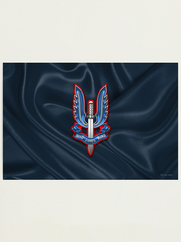 "Special Air Service - SAS Insignia over Unit Flag" Photographic Print ...