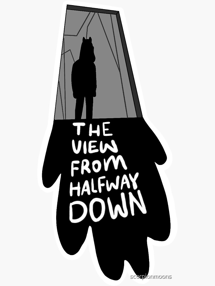 "view from halfway down" Sticker for Sale by scorpionmoons | Redbubble