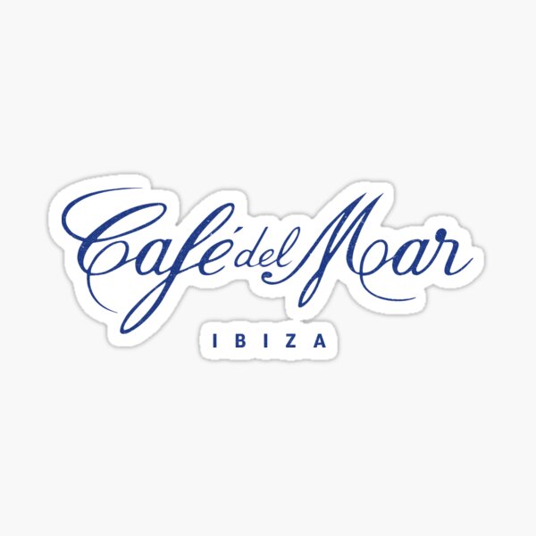 "Cafe Del Mar Ibiza (Blue)" Sticker for Sale by Stoba74 | Redbubble