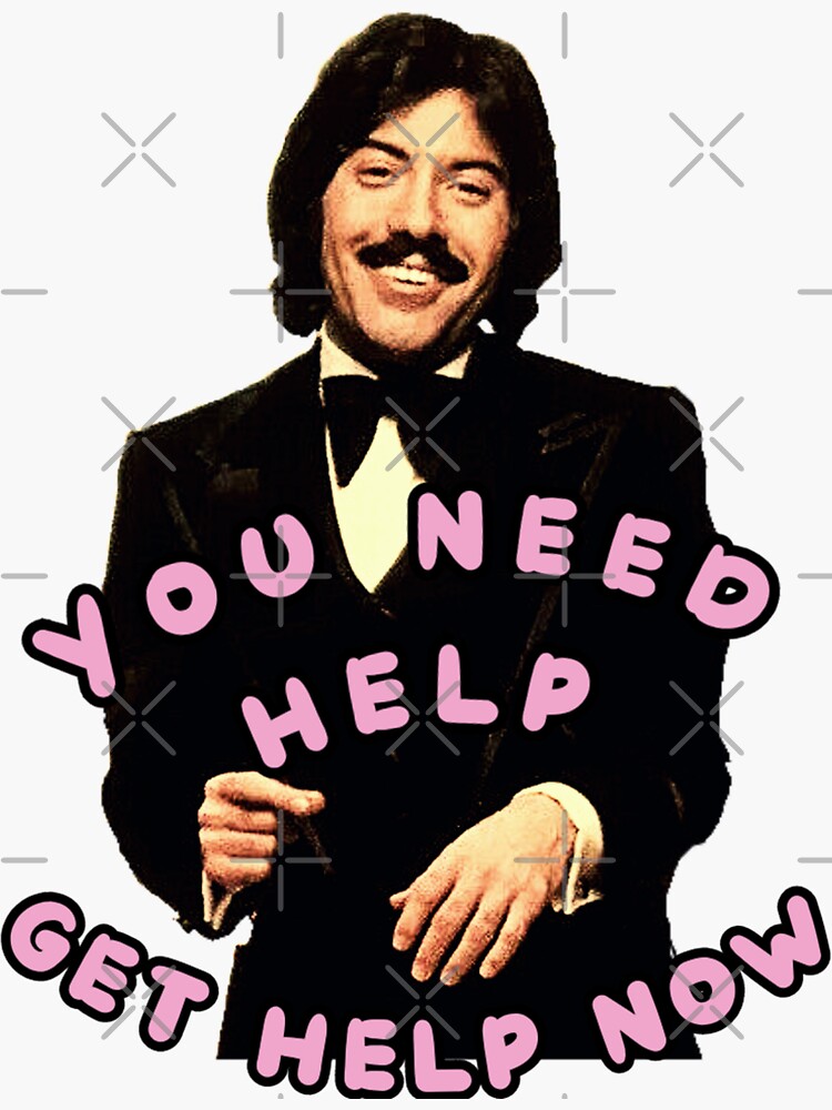 "Vintage 1970s Funny Sarcastic Tony Orlando Quote Meme" Sticker for ...