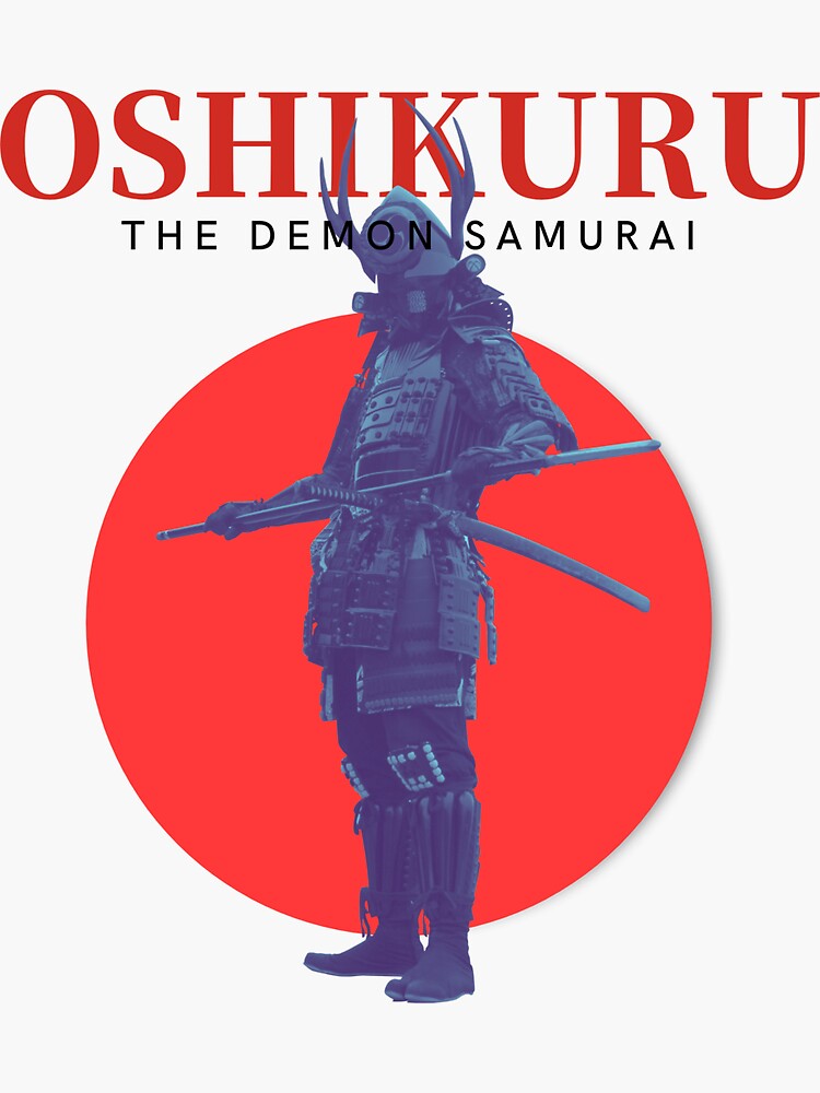 "Oshikuru demon samurai" Sticker for Sale by Amalia Pop | Redbubble