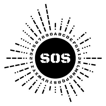 "Morse Code SOS" Sticker for Sale by AnnSign | Redbubble