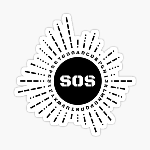 "SOS International Morse Code" Sticker for Sale by AnnSign | Redbubble
