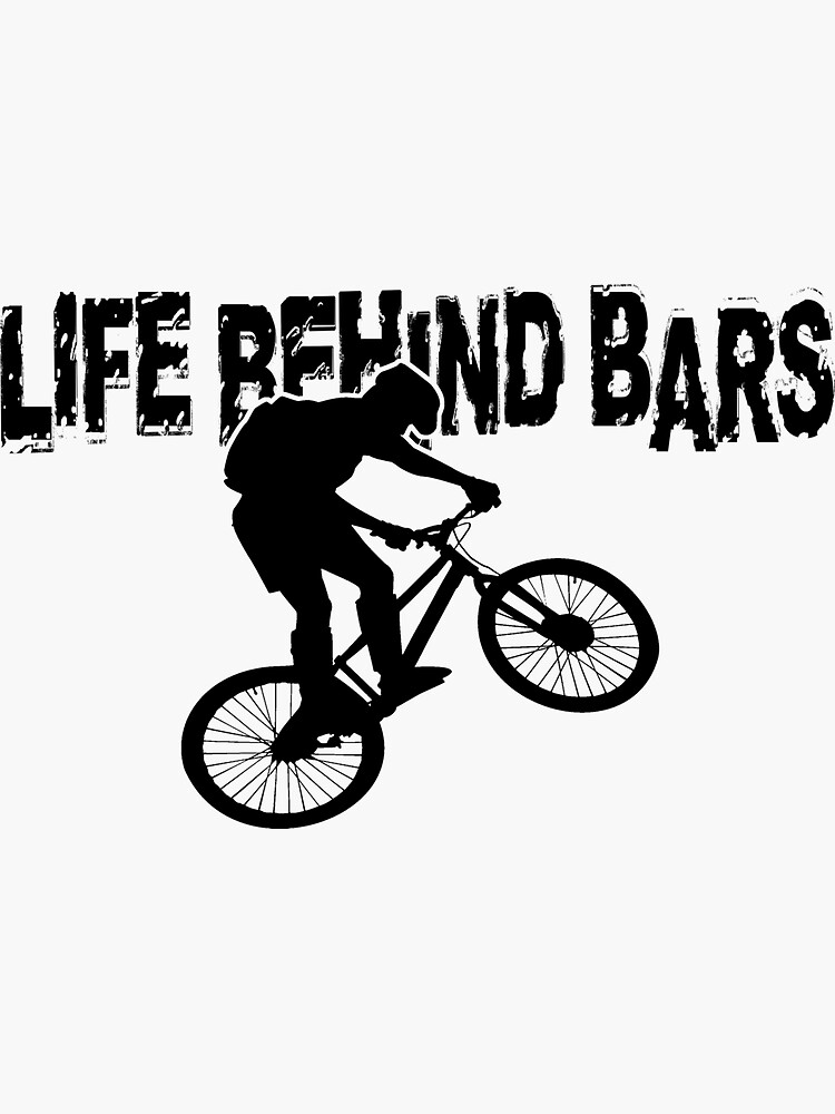 "life behind bars, bike" Sticker for Sale by danielog199 | Redbubble