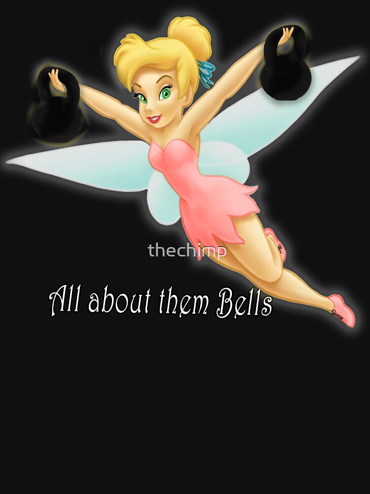 "Tinkerbell Lifting Kettlebells" T-shirt for Sale by thechimp ...