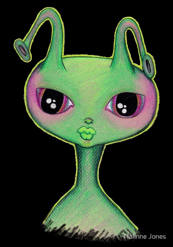 "Alienne the Alien Girl" by Nalinne Jones | Redbubble