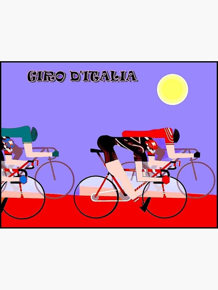 "GIRO D ITALIA : Modern Abstract Art Bicycle Racing Advertising Print ...