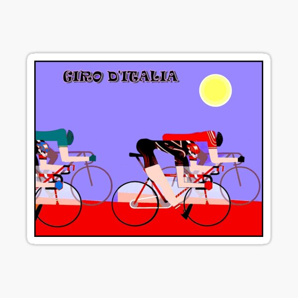 "GIRO D ITALIA : Modern Abstract Art Bicycle Racing Advertising Print ...