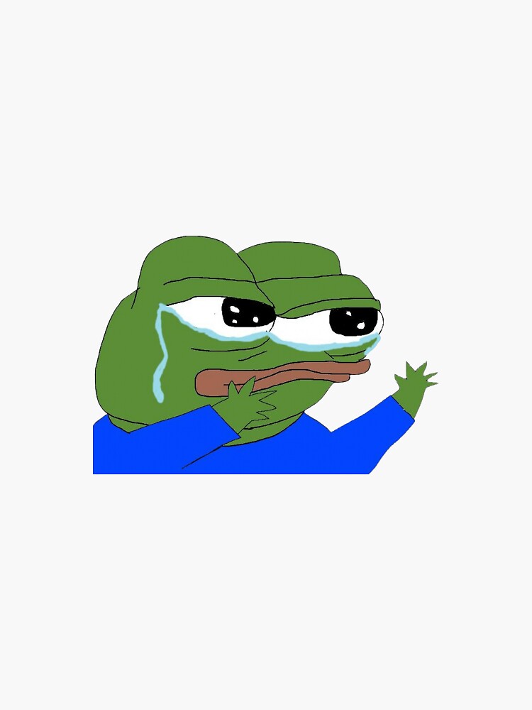 "Pepe crying" Sticker for Sale by Doharu | Redbubble