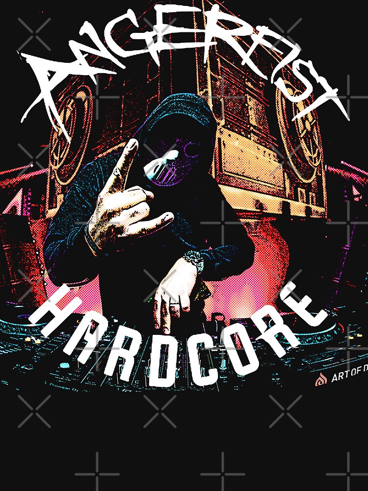 "dj angerfist " T-shirt for Sale by faketears | Redbubble | angerfist t ...