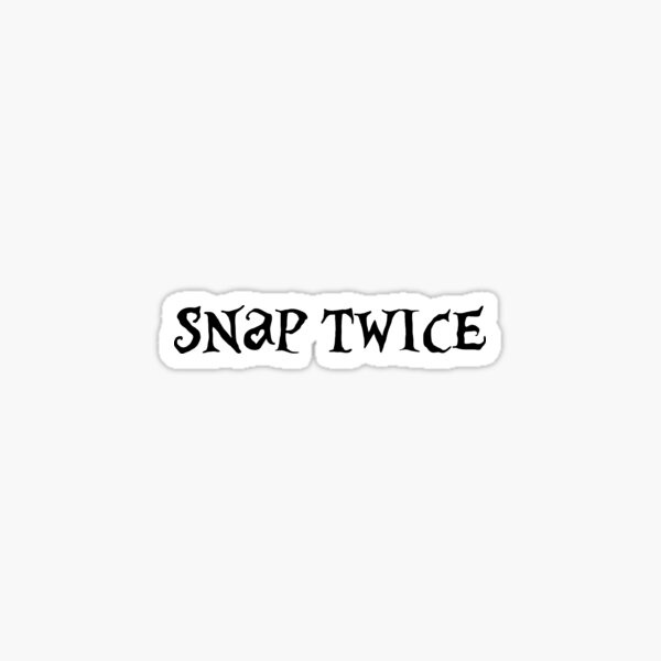"Snap twice Wednesday" Sticker for Sale by percqbeths | Redbubble