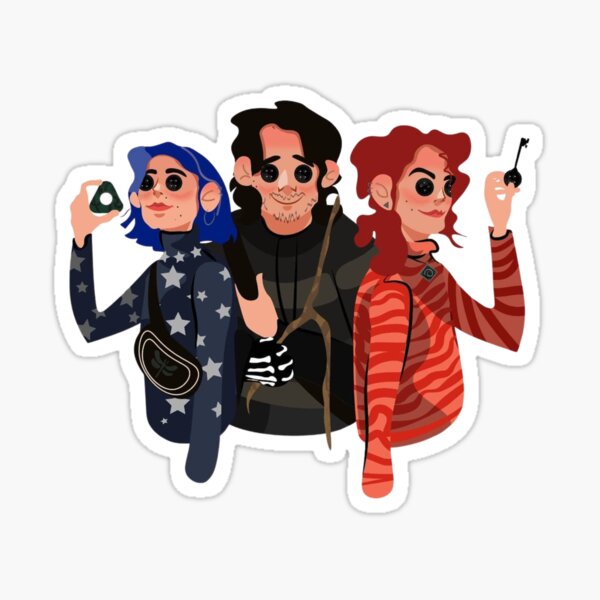 "Coraline 2-Marselin, Lui and Christin" Sticker for Sale by Brush ...