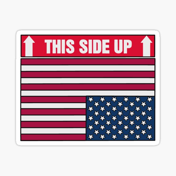 "This Side Up" Sticker for Sale by WillsRandomArt | Redbubble
