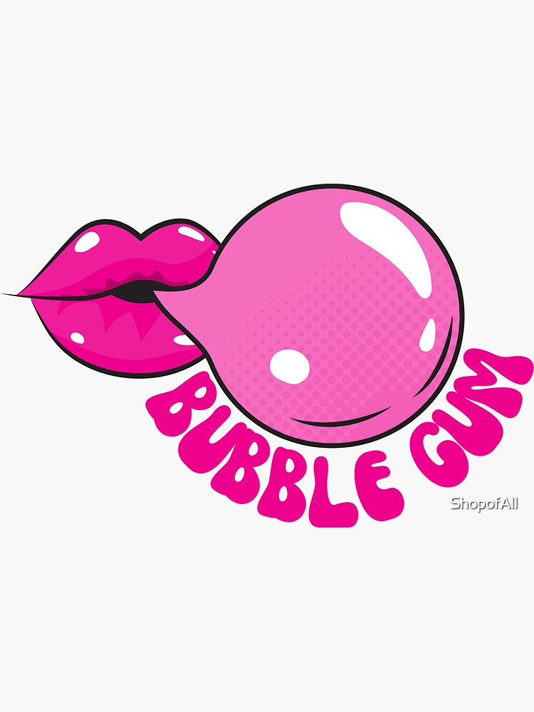 "Bubble gum" Sticker for Sale by ShopofAll | Redbubble