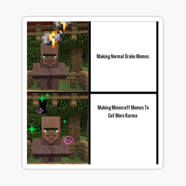 "Villager meme" Sticker for Sale by jamcaYT | Redbubble