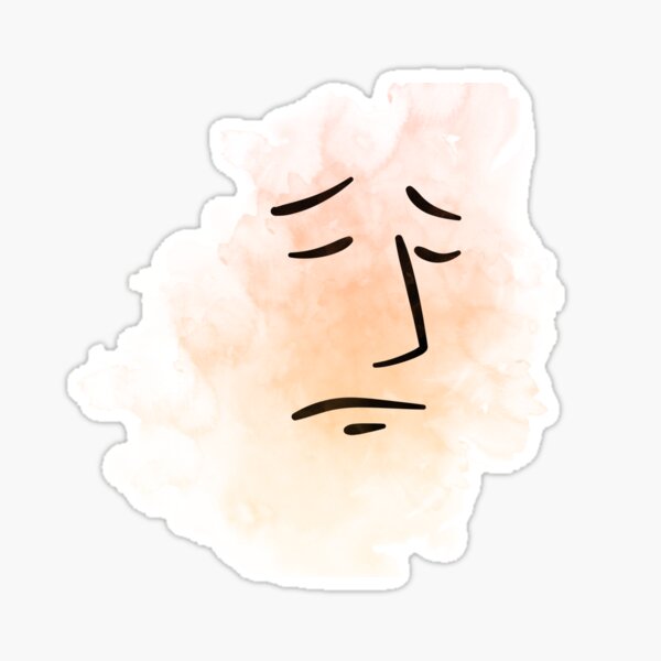 "sad face for Sale by Seham Saad | Redbubble " Sticker for Sale by ...