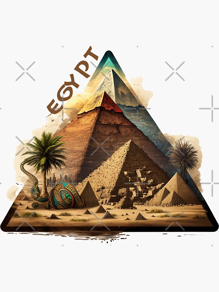"Egyptian pyramids " Sticker for Sale by Snoopytheking | Redbubble