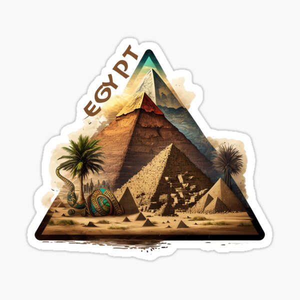 "Egyptian pyramids " Sticker for Sale by Snoopytheking | Redbubble