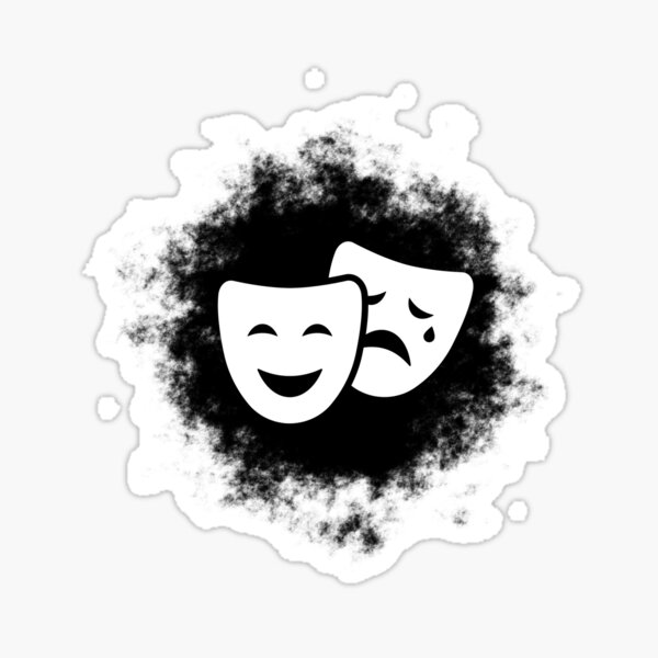 "happy sad face for Sale by Seham Saad | Redbubble " Sticker for Sale ...