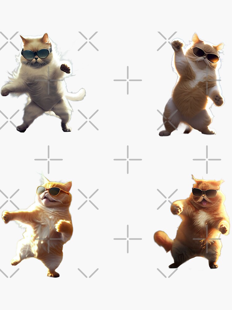 "Funny Cat Dancing | Cat Dancing Meme Pack " Sticker for Sale by ...
