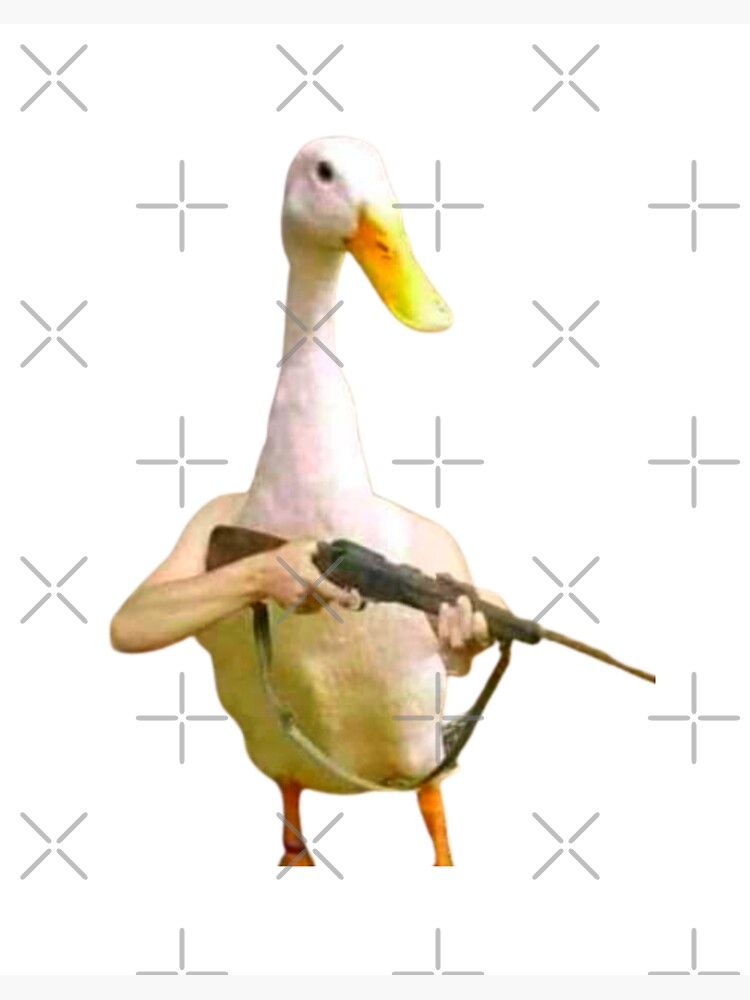 "Funny duck with gun goose meme" Art Board Print for Sale by Kaito ...