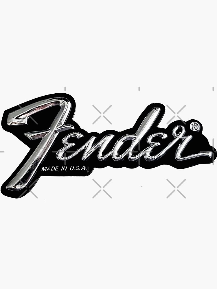 "Fender Guitar | Logo | Music " Sticker for Sale by BRmega | Redbubble