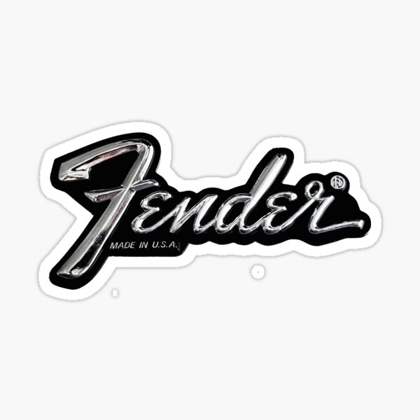 "Fender Guitar | Logo | Music " Sticker for Sale by BRmega | Redbubble