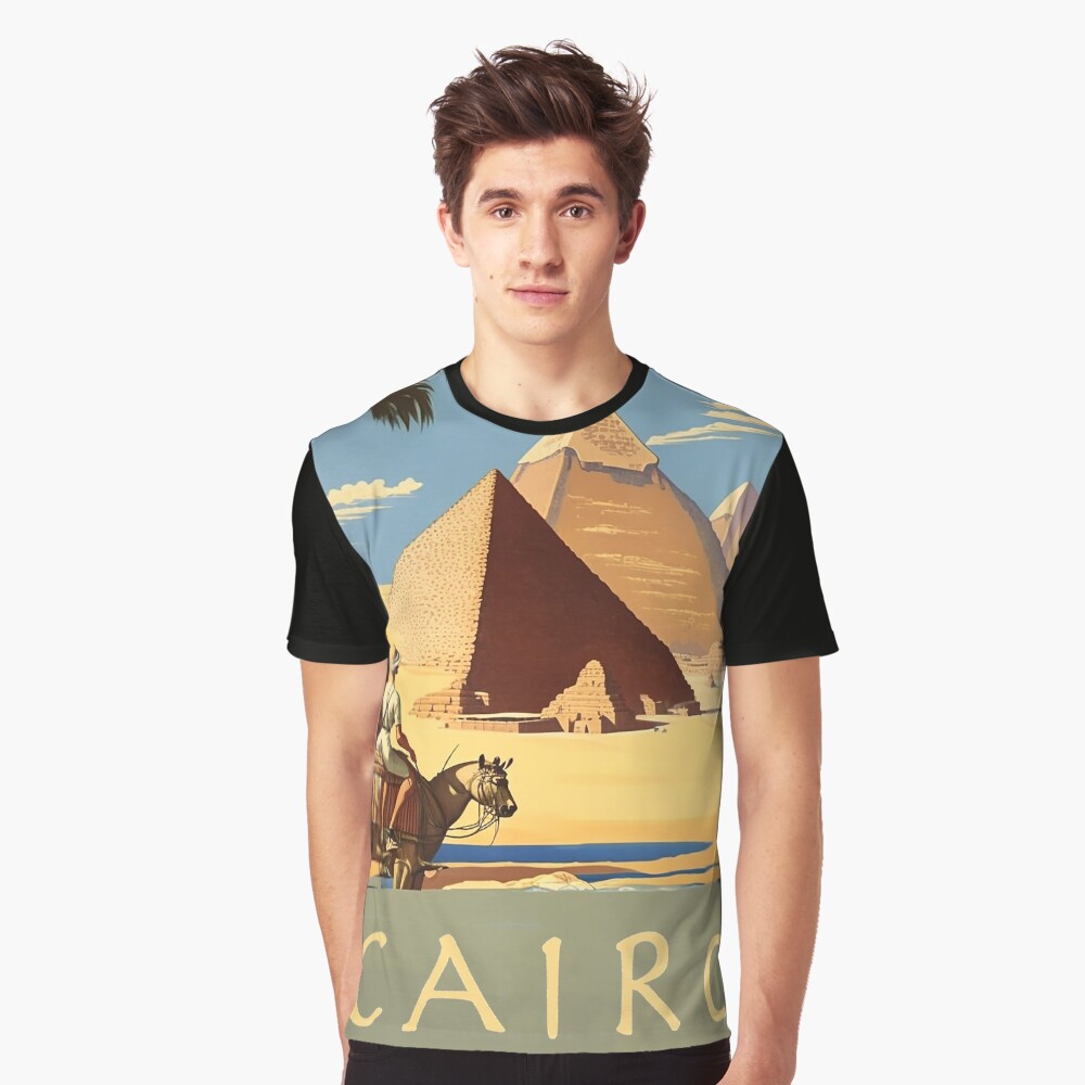 "Cairo Egypt Pyramids Vintage Travel Poster" Sticker for Sale by ...