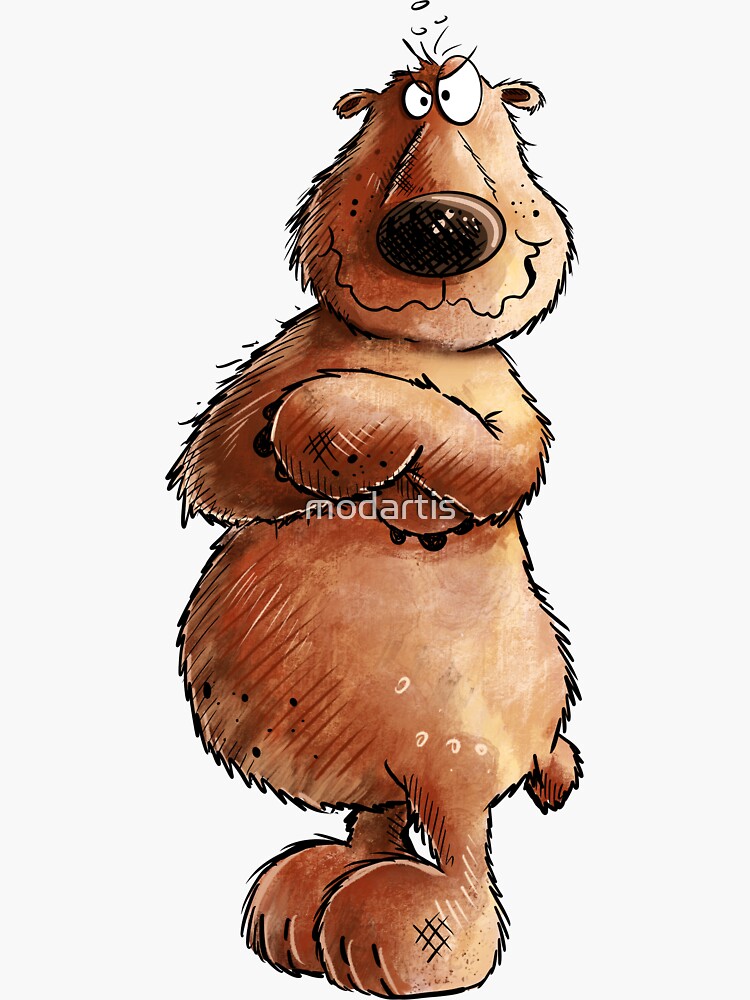 "Grumpy Bear" Sticker for Sale by modartis | Redbubble