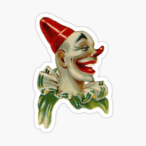 "Vintage Circus clown" Sticker for Sale by Donkeh23 | Redbubble