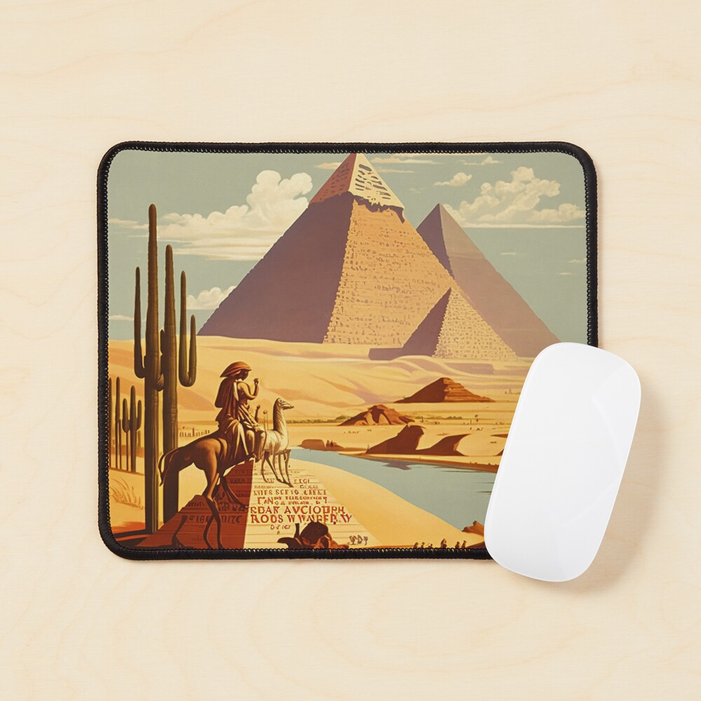 "Egypt Pyramids Vintage Travel Art Poster" Sticker for Sale by ...