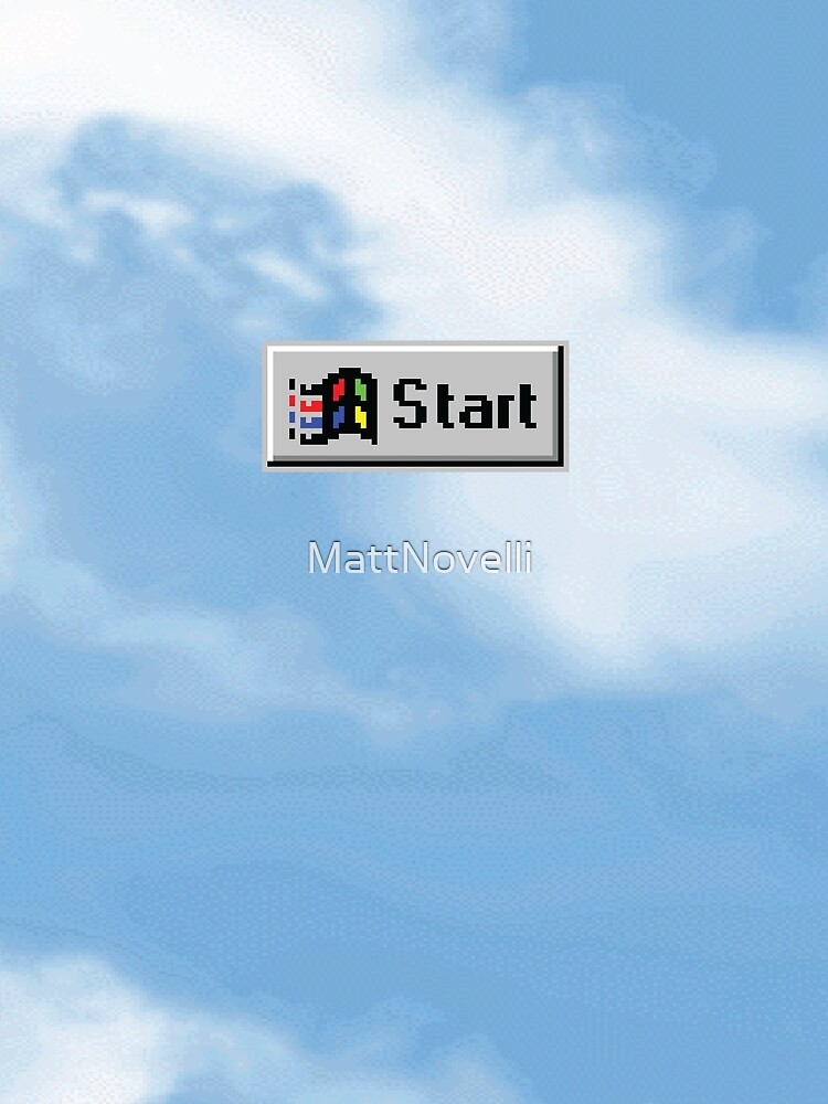 "Windows 95 / 98 Start Button on Classic Sky" T-shirt by MattNovelli ...