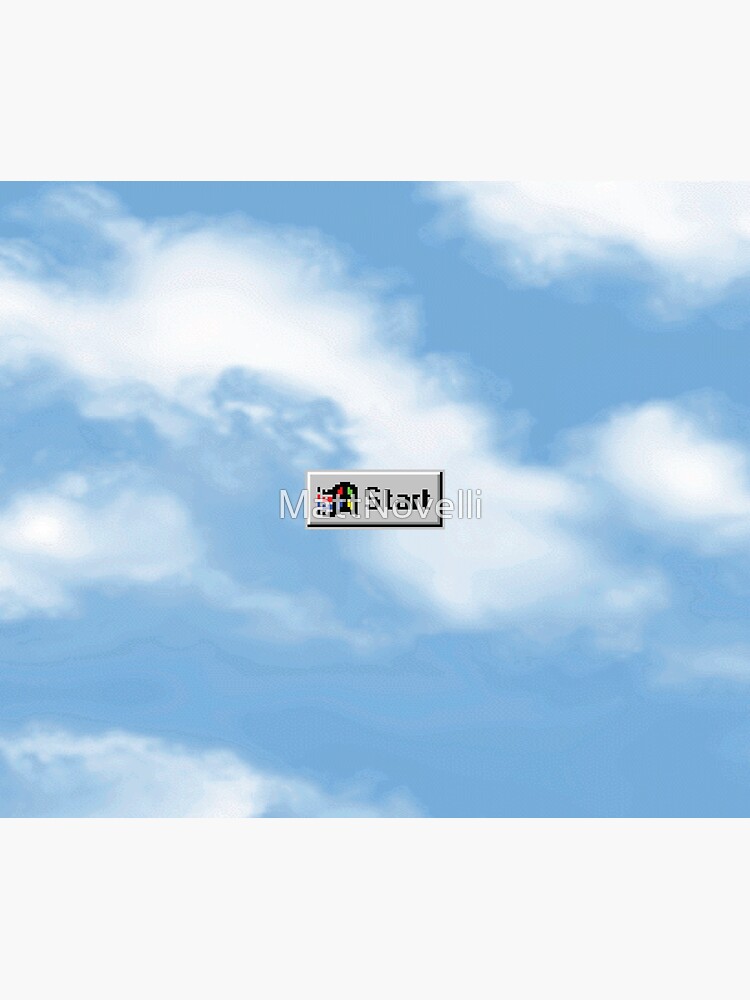 "Windows 95 / 98 Start Button on Classic Sky" Sticker for Sale by ...