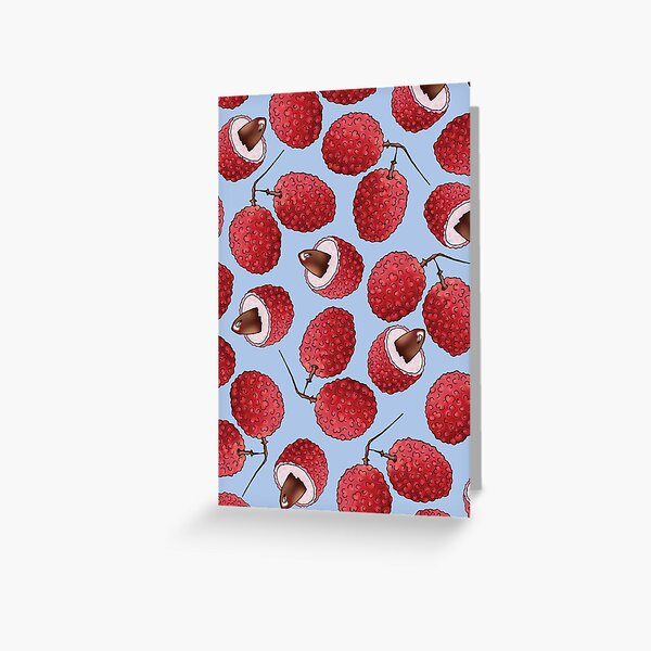 "Lychee Card" Greeting Card for Sale by Food-By-EmilyW | Redbubble