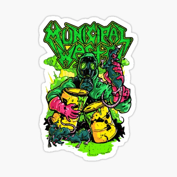 "Municipal Waste Artwork" Sticker for Sale by SuperDankStore | Redbubble