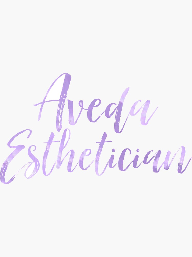 "Aveda Esthetician Cursive " Sticker for Sale by Dalaura | Redbubble