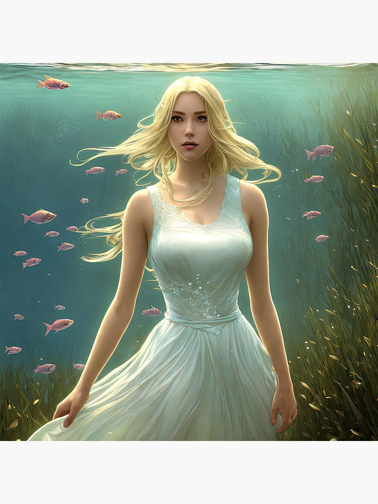 "Lady of the lake fantasy art, water princess, digital art, AI ...