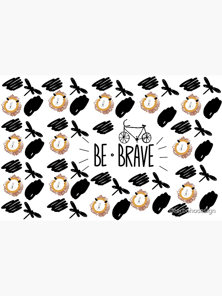 " Be Brave - Motivational Drawings" Sticker for Sale by deerbohodesign ...