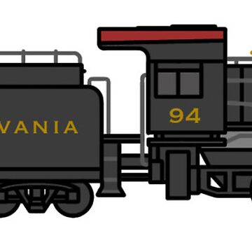 "Pennsylvania Railroad A5 0-4-0" Sticker for Sale by CasualGearHead ...