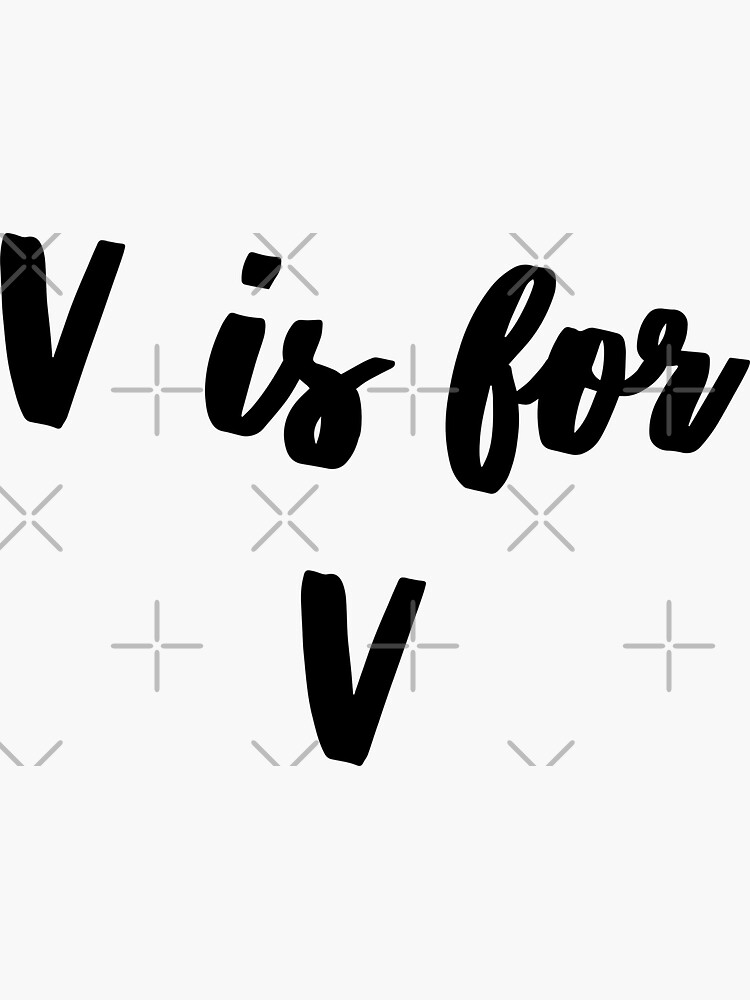 "BTS Alphabet - Letter V" Sticker for Sale by TheMerchPeddler | Redbubble