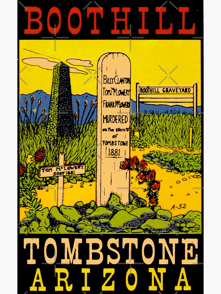 "Boothill Tombstone Arizona Vintage Travel Decal" Sticker for Sale by ...