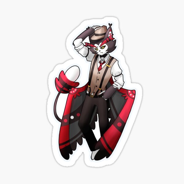 "Copy of Hazbin Hotel Husk Fedora" Sticker for Sale by goatgoesmbe ...