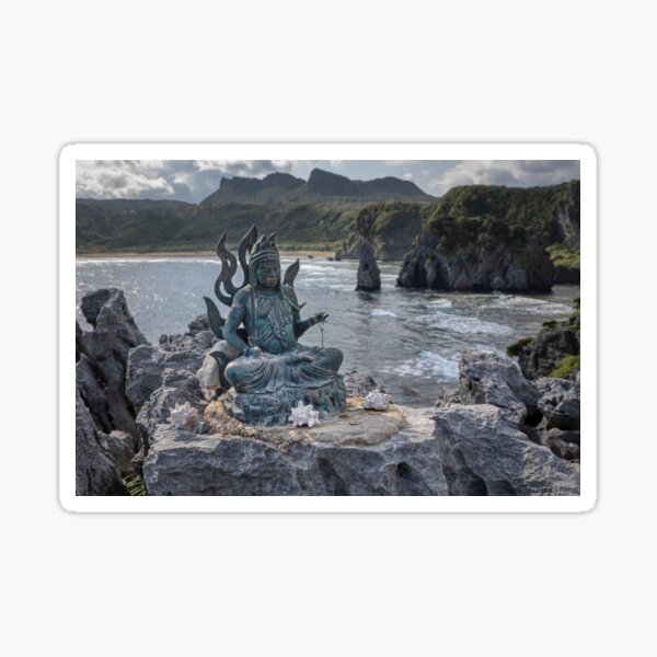 "Acala Fire Deity at Cape Hedo in Okinawa, Japan" Sticker for Sale by ...