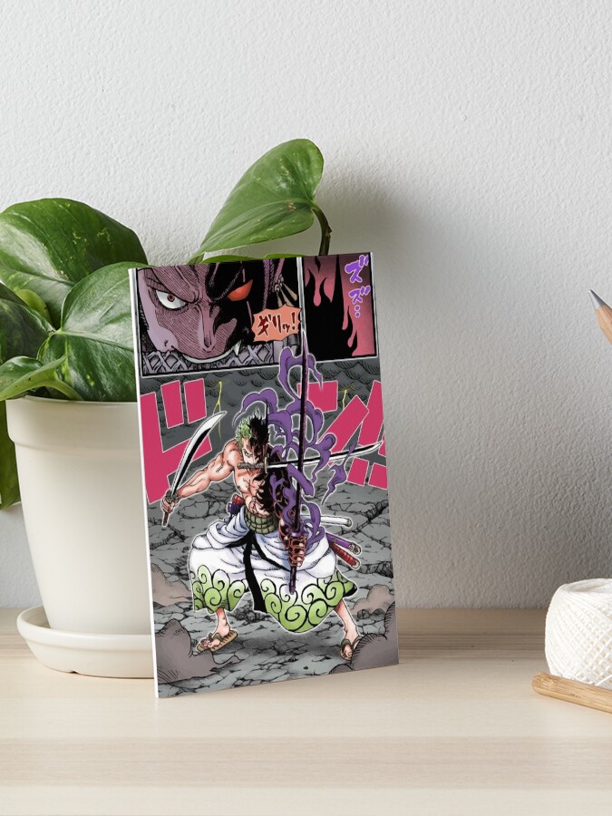 "Zoro three sword style colored manga panel" Art Board Print for Sale ...