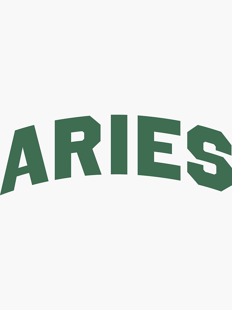 "Aries Astrology Zodiac Sign Jersey Letters" Sticker for Sale by ...